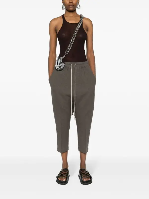 Rick Owens Drop-crotch Cropped Trousers - Brown