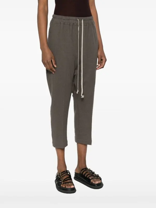 Rick Owens Drop-crotch Cropped Trousers - Brown