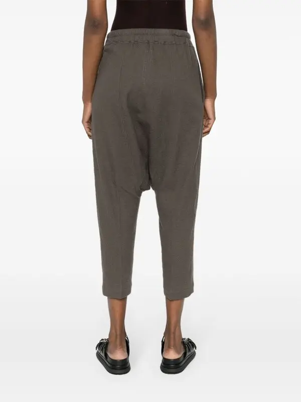 Rick Owens Drop-crotch Cropped Trousers - Brown