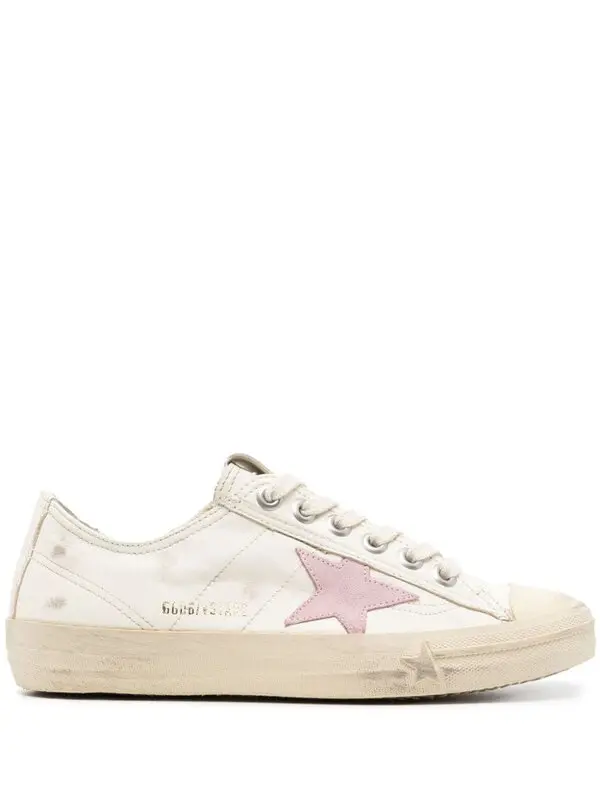 GOLDEN GOOSE V-star Leather Sneakers - White