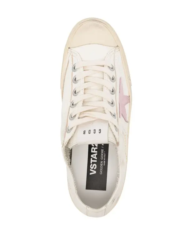 GOLDEN GOOSE V-star Leather Sneakers - White