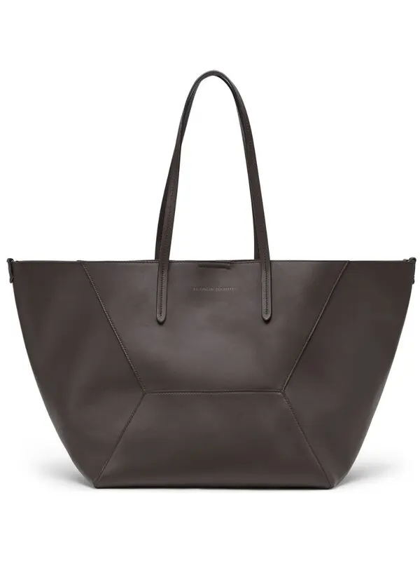 Brunello Cucinelli Leather Tote Bag - Brown
