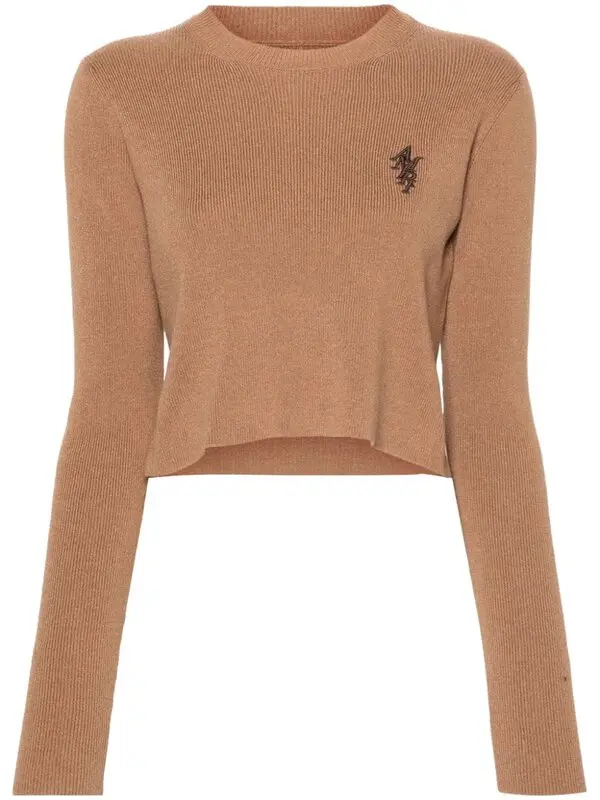Amiri Logo-embroidery Cropped Jumper