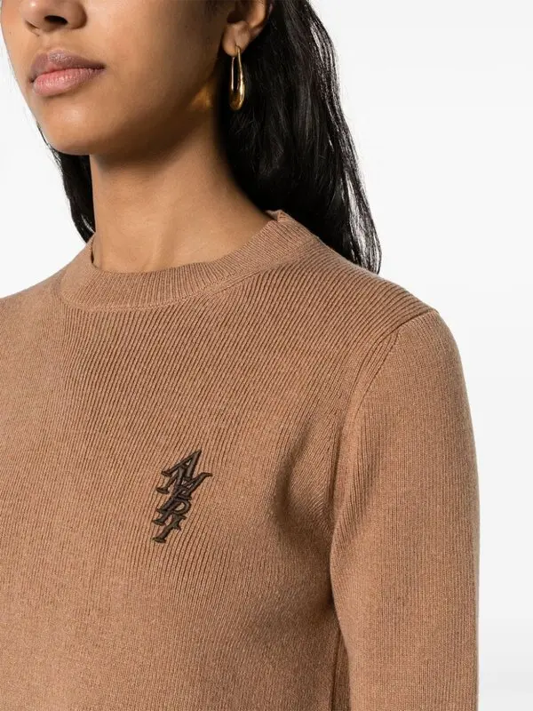 Amiri Logo-embroidery Cropped Jumper