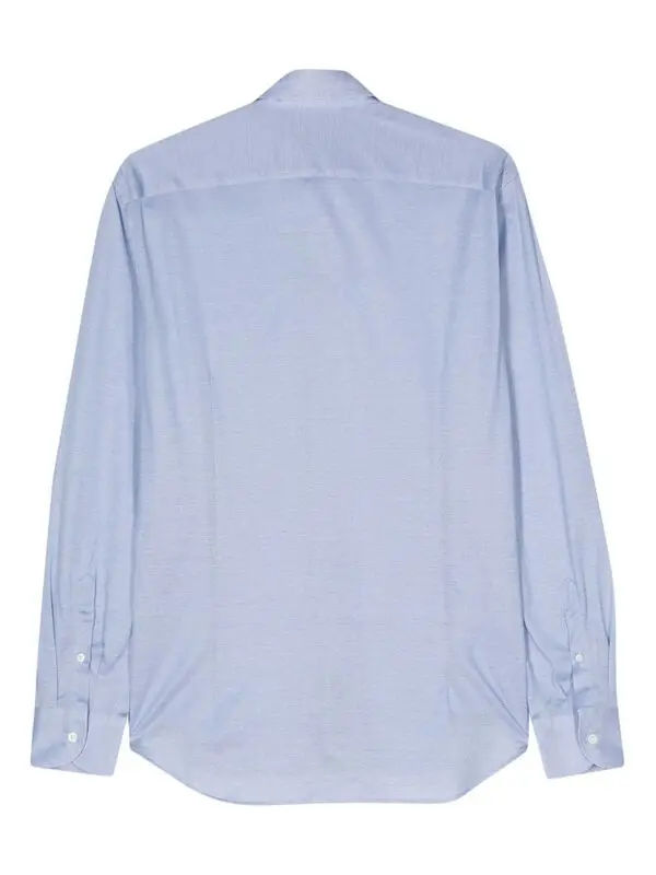 Corneliani Piqué-weave Shirt - Blue