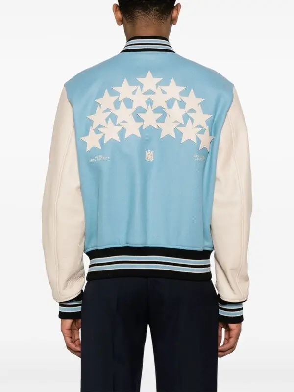 Amiri Star Patches Bomber Jacket - Blue
