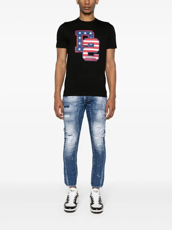 Dsquared2 Tidy Biker Mid-rise Skinny Jeans