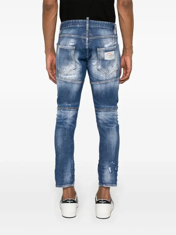 Dsquared2 Tidy Biker Mid-rise Skinny Jeans