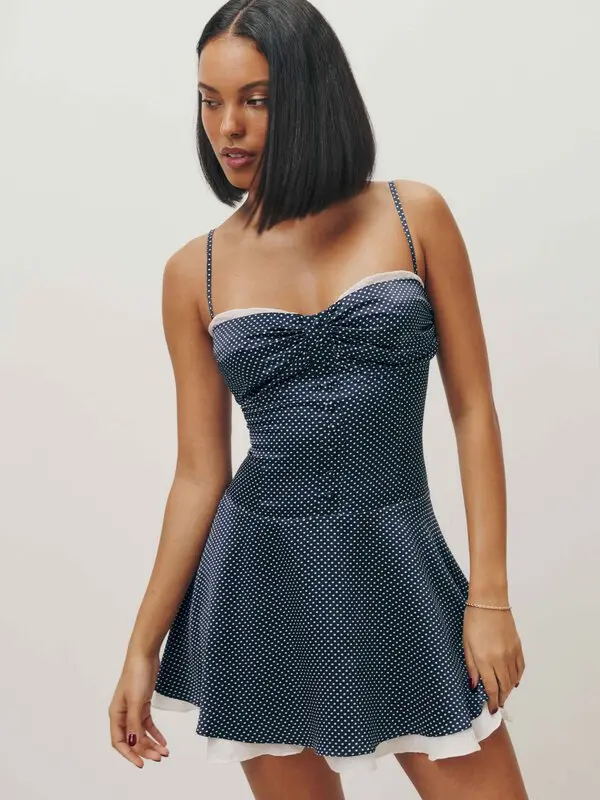 REFORMATION Ursula Silk Mini Dress