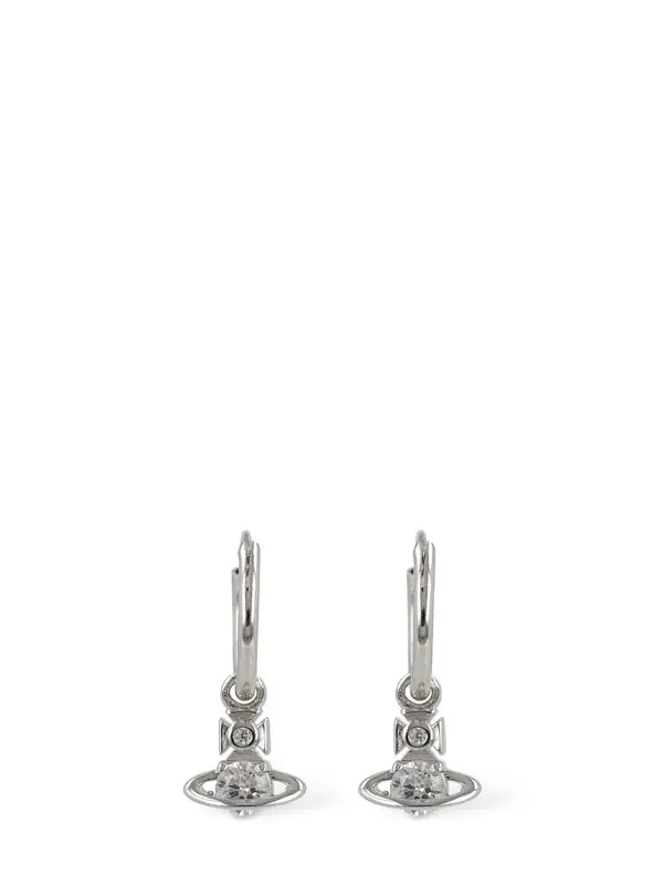 Vivienne Westwood Nina Sparkle Hoop Crystals Earrings