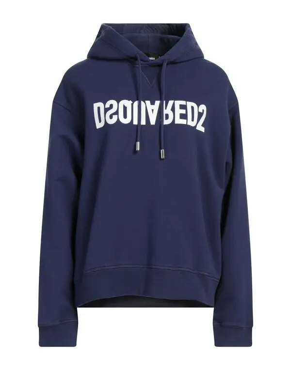 Dsquared2 Cotton Sweatshirt With Logo - Navy