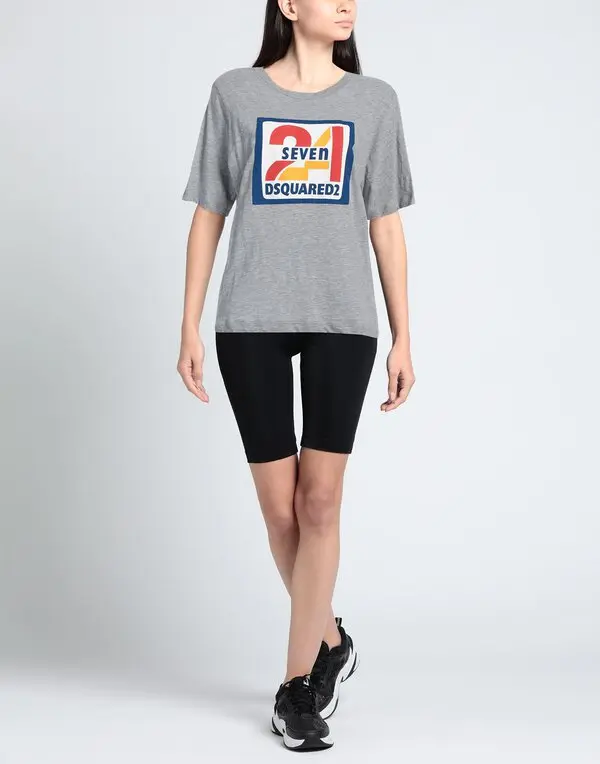 Dsquared2 T-shirt In Cotton And Viscose - Grey