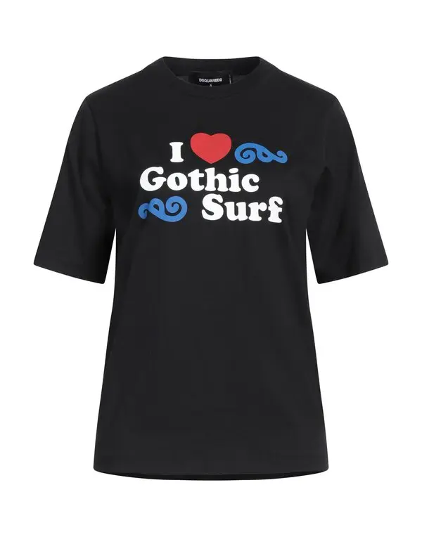 Dsquared2 Printed Cotton T-shirt - Black