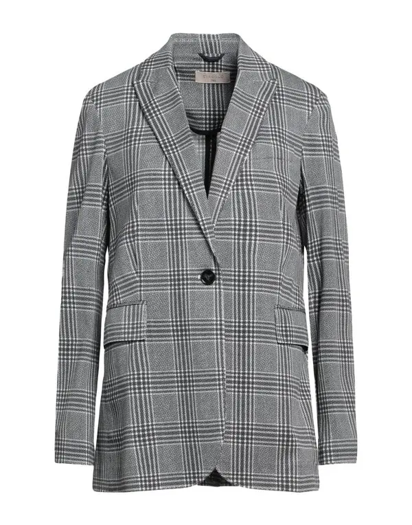 CIRCOLO 1901 Tartan Pattern Blazer - Blue