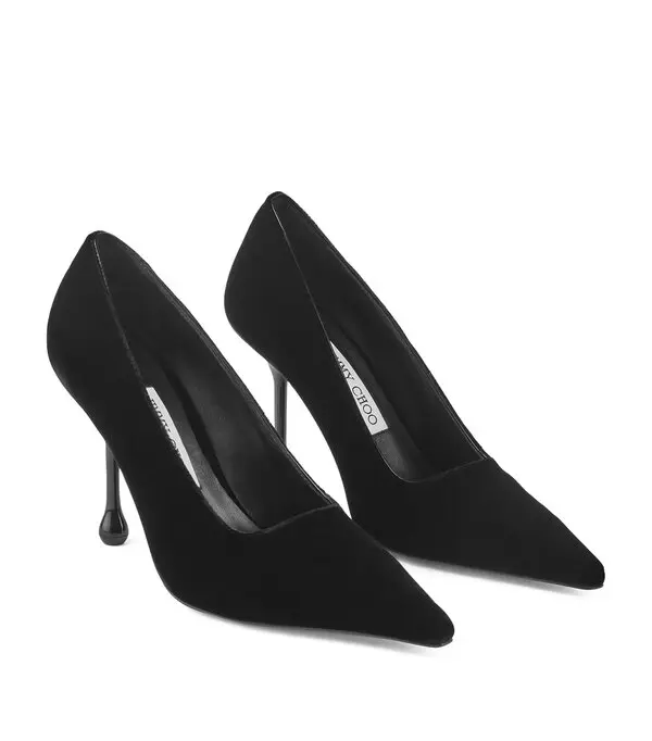 JIMMY CHOO Ixia 95 Velvet Pumps - Black