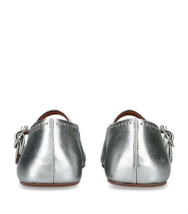 Alaïa Metallic Ballet Flats