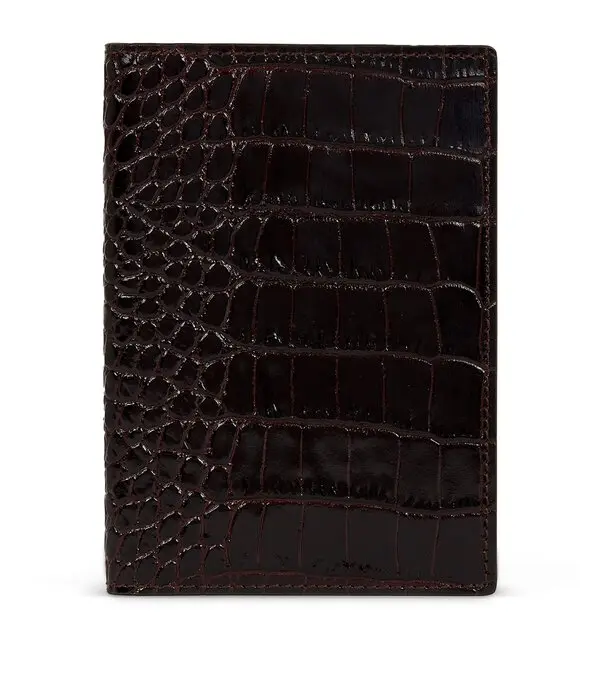 Smythson Leather Mara Passport Cover - Brown
