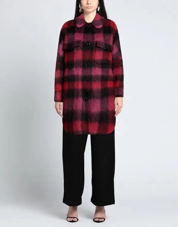 Woolrich Checked Brushed-felt Coat