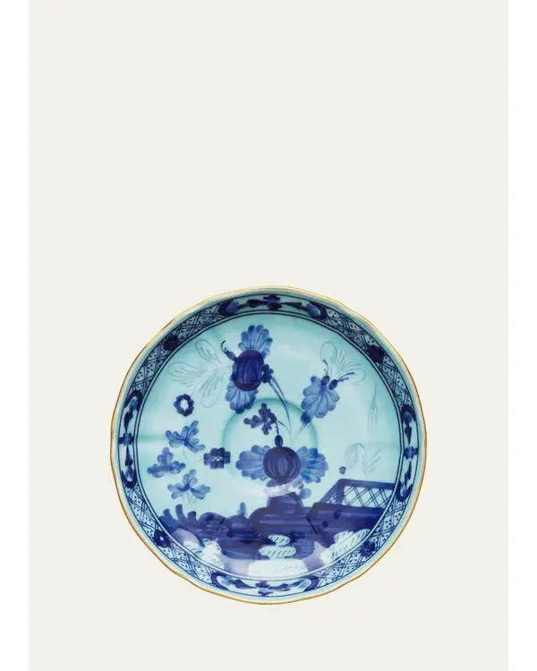 GINORI 1735 Oriente Itailano Gold Tea Saucer - Iris