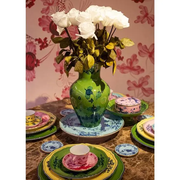 GINORI 1735 Oriente Italiano Gold Teacup - Iris