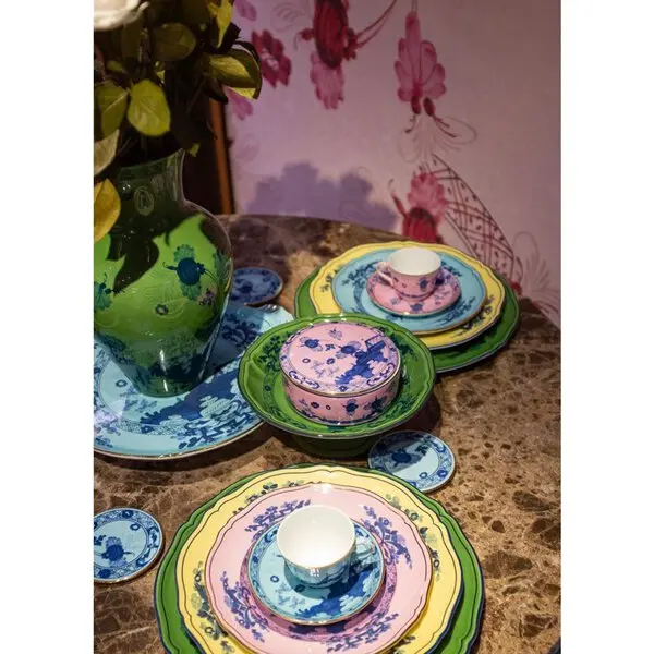 GINORI 1735 Oriente Italiano Gold Teacup - Iris