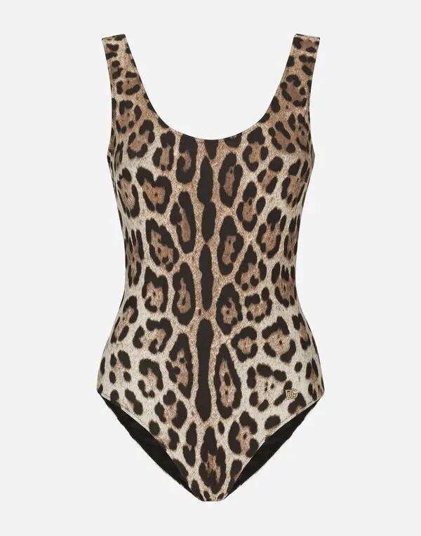 Dolce & Gabbana Leopard Print One-piece Swimsuit - Animal Print