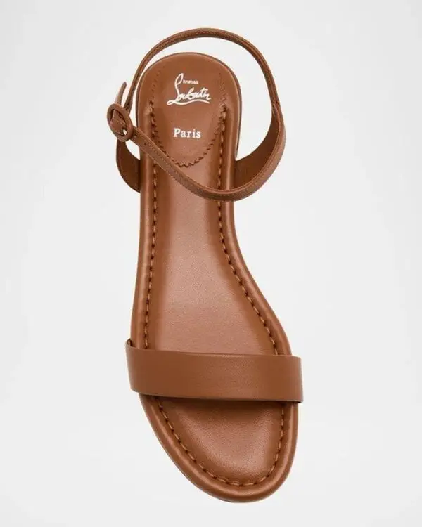 CHRISTIAN LOUBOUTIN Sweet Jane Ankle-strap Sandals - Cuoio