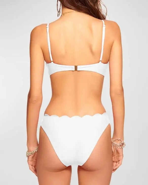 Ramy Brook Leyla Scalloped Bikini Top - White