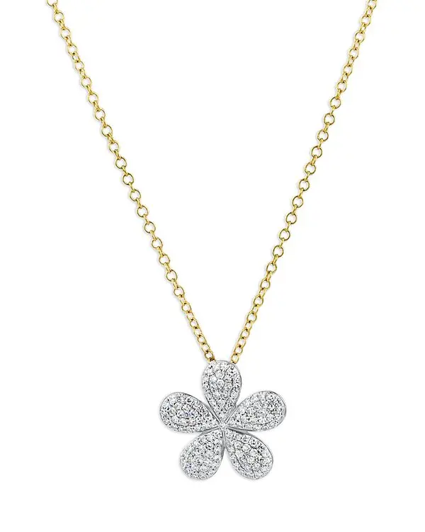 Phillips House 14k Yellow Diamond Forget Me Not Necklace - Gold