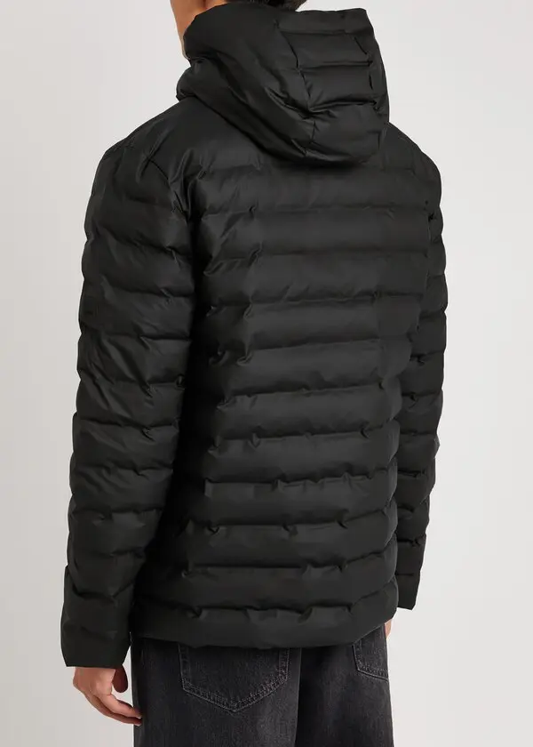 Rains Lohja Quilted Waterproof Jacket - Black