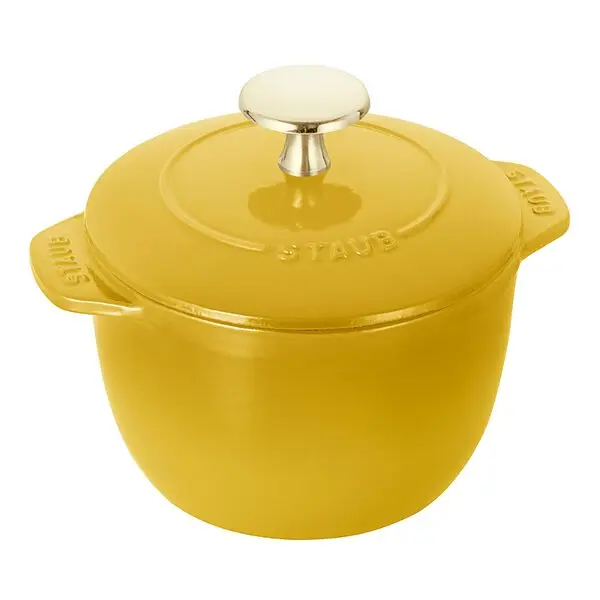 STAUB Cast Iron 1.5 Qt. Petite Dutch Oven - Yellow