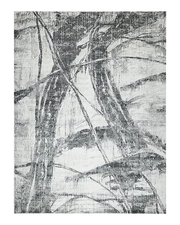 EXQUISITE RUGS Kyoto 6331 Area Rug, 6' X 9 - Silver/black