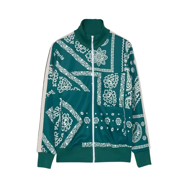 Palm Angels Bandana Print Track Jacket - Green