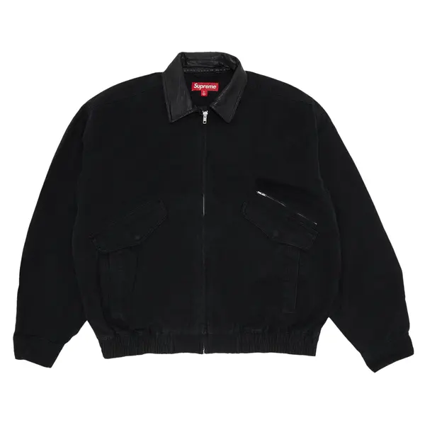 Supreme Leather Collar Utility Jacket