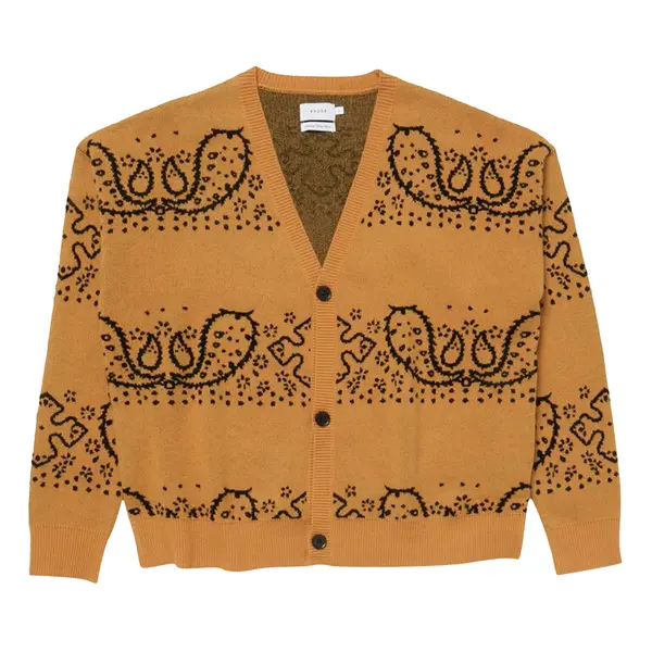 Rhude Bandana Knit Cardigan - Yellow