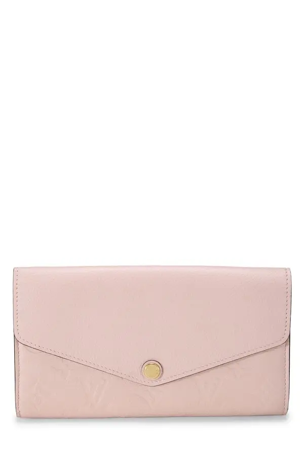 LOUIS VUITTON Monogram Empreinte Sarah Wallet - Pink