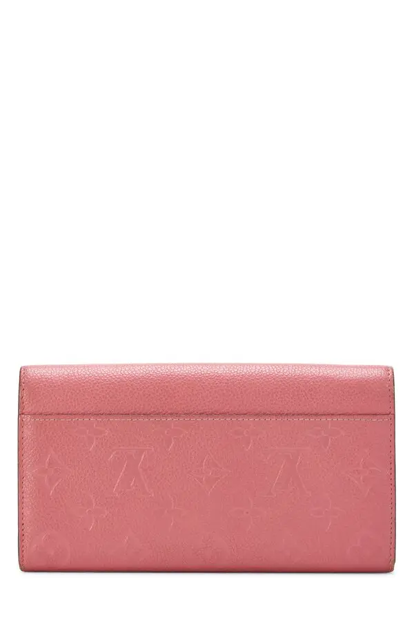 LOUIS VUITTON Monogram Empreinte Sarah Wallet - Pink