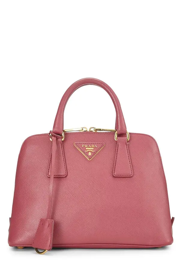 Prada Saffiano Promenade Top Handle Bag - Pink