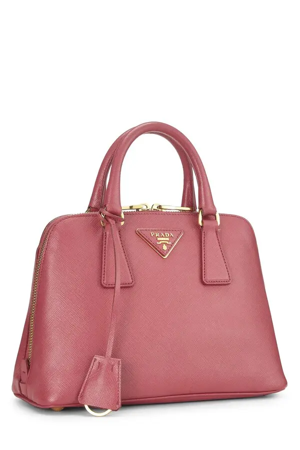 Prada Saffiano Promenade Top Handle Bag - Pink