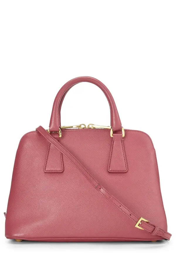 Prada Saffiano Promenade Top Handle Bag - Pink