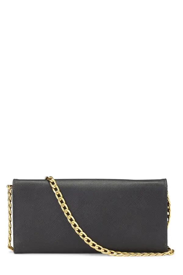 Prada Saffiano Leather Wallet On Chain