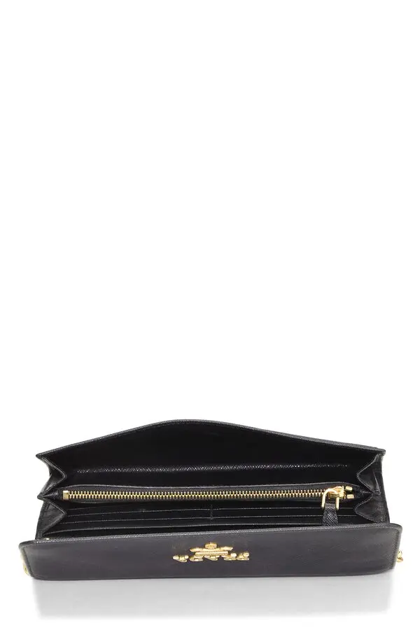 Prada Saffiano Leather Wallet On Chain
