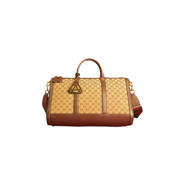 Gucci X Palace Triferg Canvas Gg-p Duffle Bag With Embossing