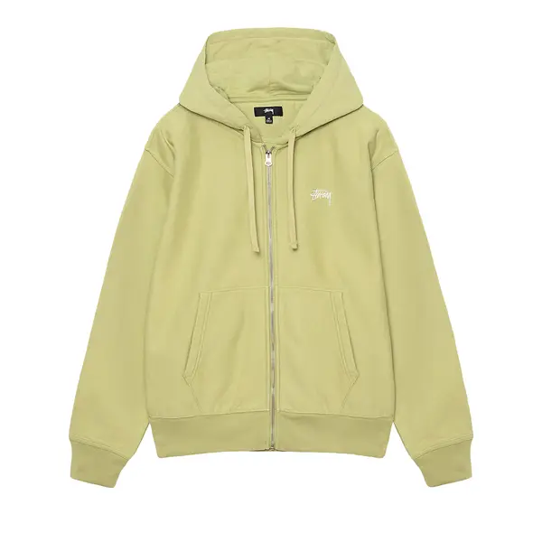 StÜssy Stock Logo Zip Hoodie - Green