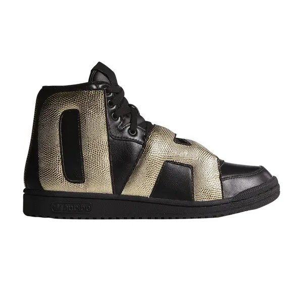 Adidas Js Letters Gold High-top Sneakers