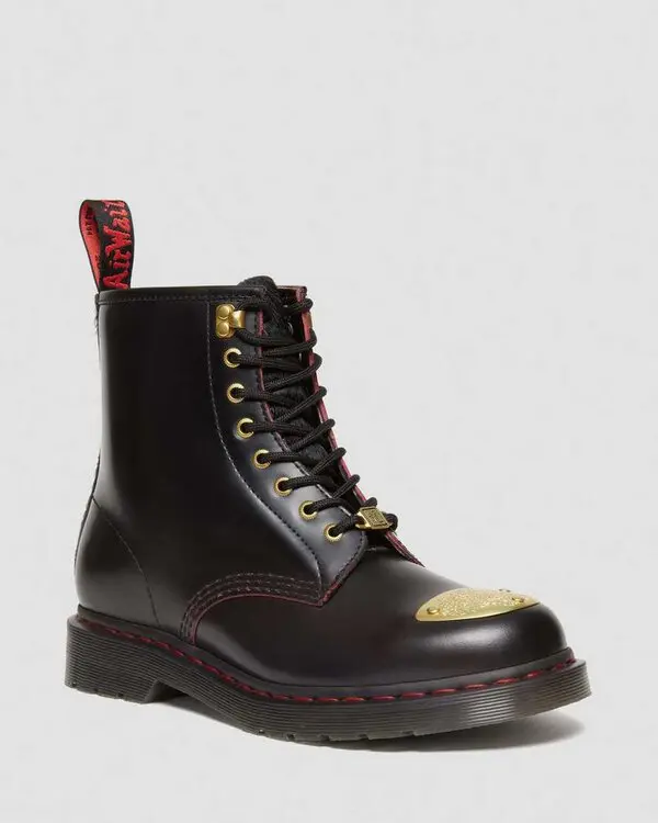 Dr. Martens 1460 Year Of The Dragon Leather Lace Up Boots In Black