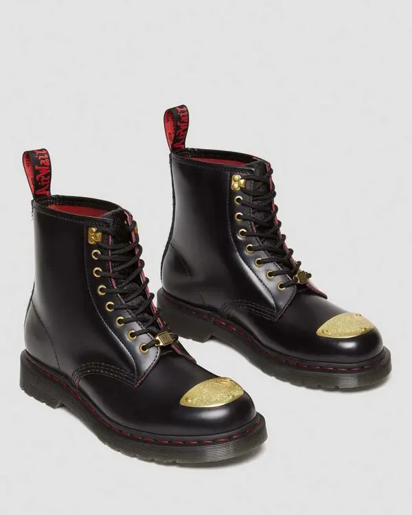 Dr. Martens YEAR OF THE DRAGON 箱付き　レッド Dr. Martens 1460 Year Of The Dragon Leather Lace Up Boots In Black