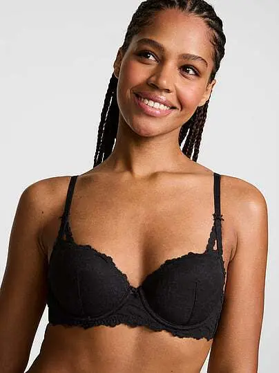 Pink Wink Wink™ Lightly Lined Balconette Bra - Black