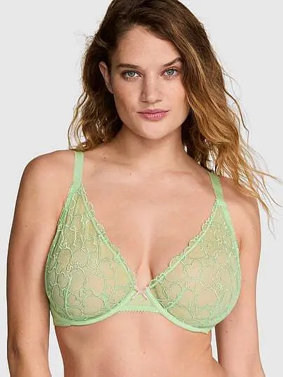 Pink Wink Wink™ Unlined Plunge Bra - Green