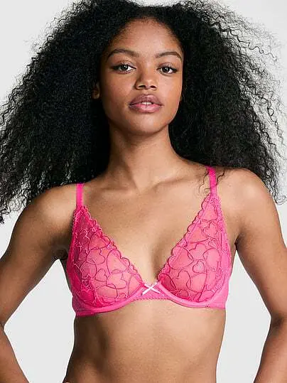 Pink Wink Wink™ Unlined Plunge Bra - Pink